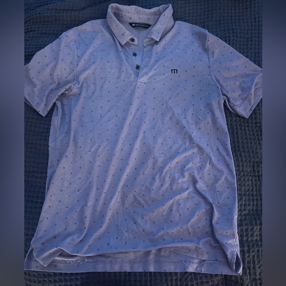 Travis Mathew | Shirts | Travis Mathew Light Blue Polo With Pattern ...